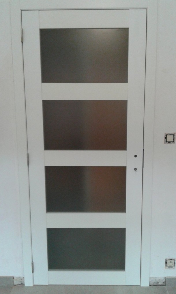 Thys Serie 4 Panel - Mat Glas | Afgewerkte Deuren - DeurenShop.com