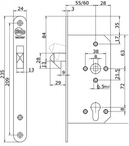 Haakslot voor cilinder - LITTO A76D5.27 - DeurenShop.com
